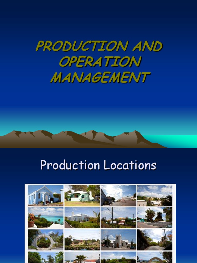 Production and Operation | PDF | Labour Economics | Economics