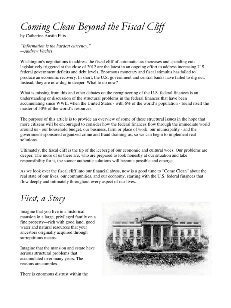 Coming Clean Beyond The Fiscal Cliff | PDF | Government Accountability Office | Government ...