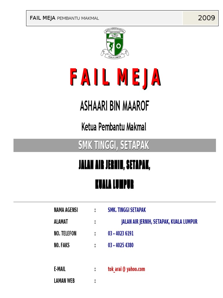 Contoh Fail Meja | PDF
