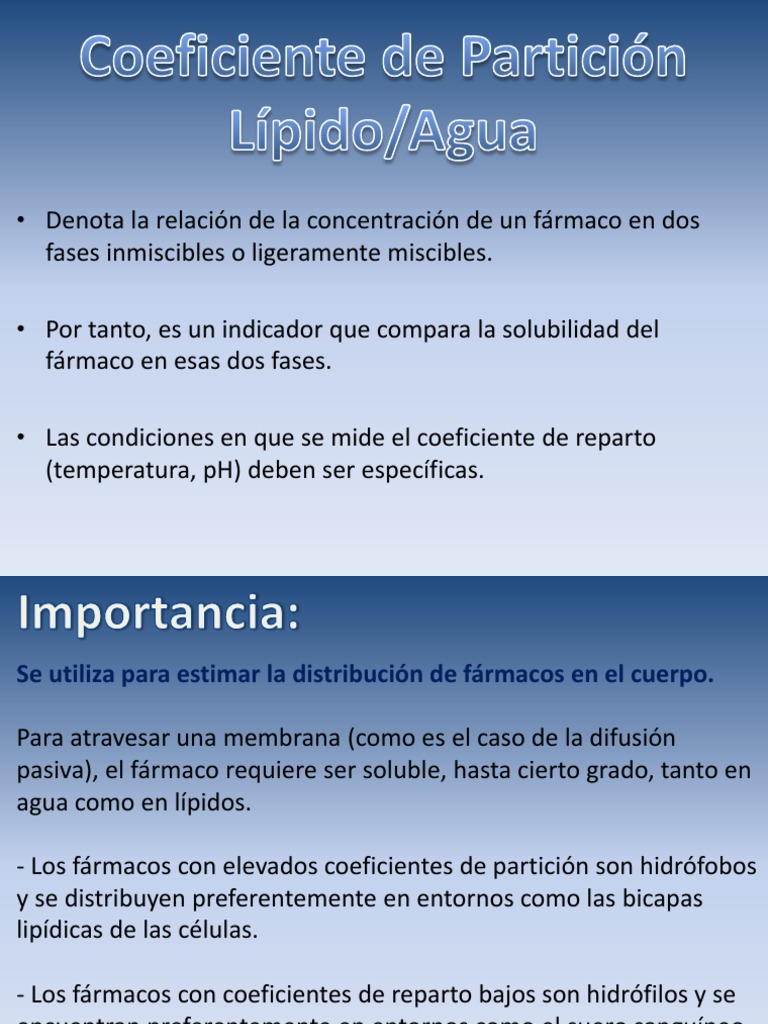 Coeficiente de Particion Lipido-Agua | PDF | Bicapa lipídica | Química