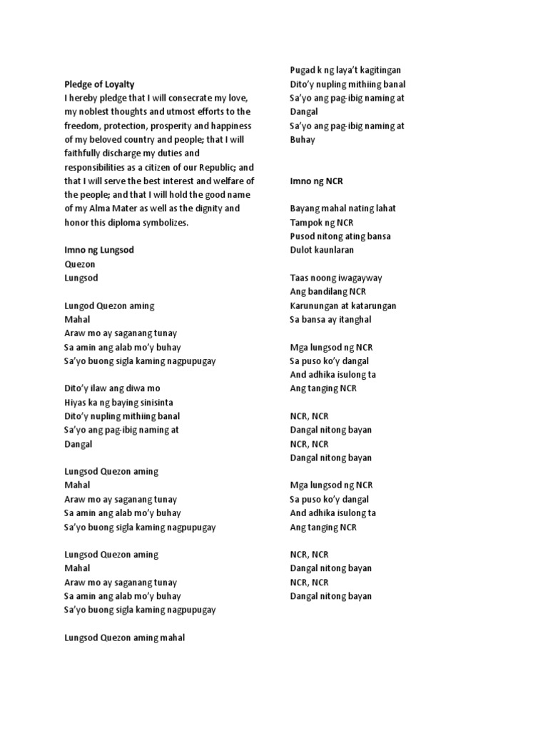 Pledge of Loyalty | PDF