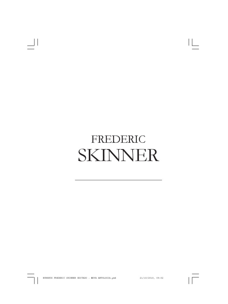 Skinner | PDF | Behaviorismo | Humano