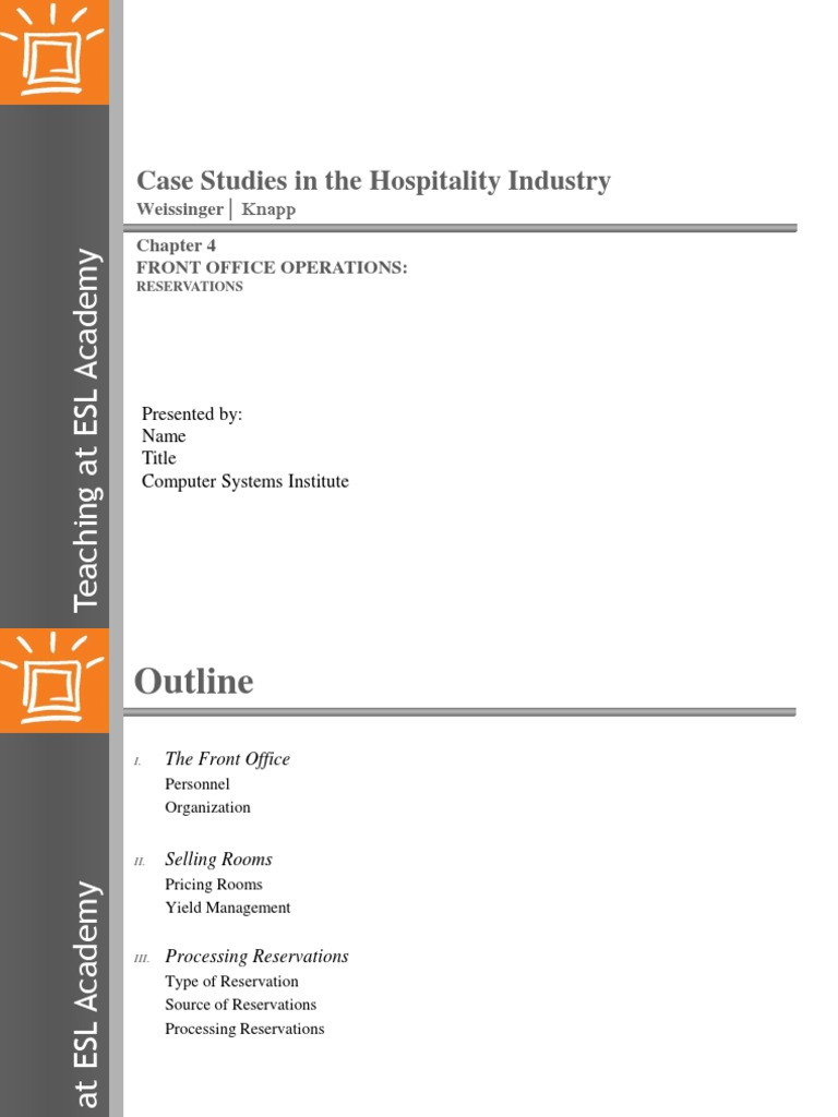 Hospitality Case Studies: Reservations | PDF | Hotel | Yield (Finance)