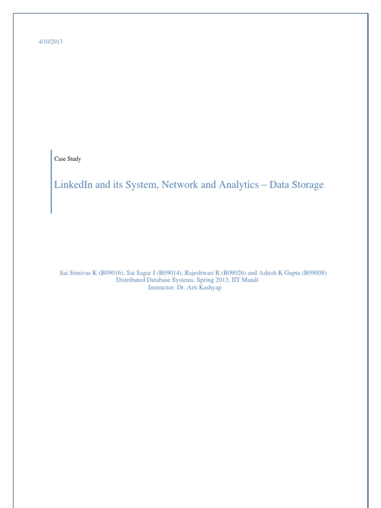 LinkedIn Case Study | PDF | Linked In | Load Balancing (Computing)