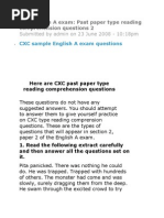 Practice 1-CXC CSEC English A Exam Paper 1: 1 Point | PDF