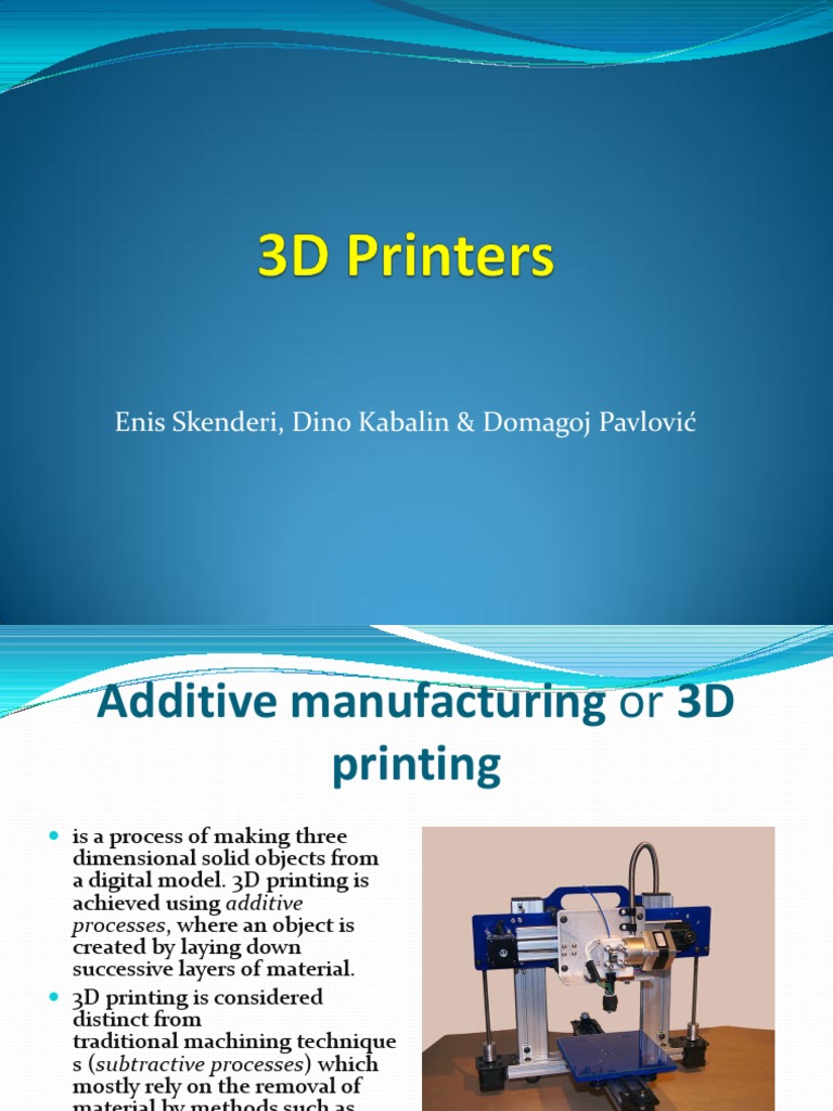 3D Printers | PDF | 3 D Printing | Printing