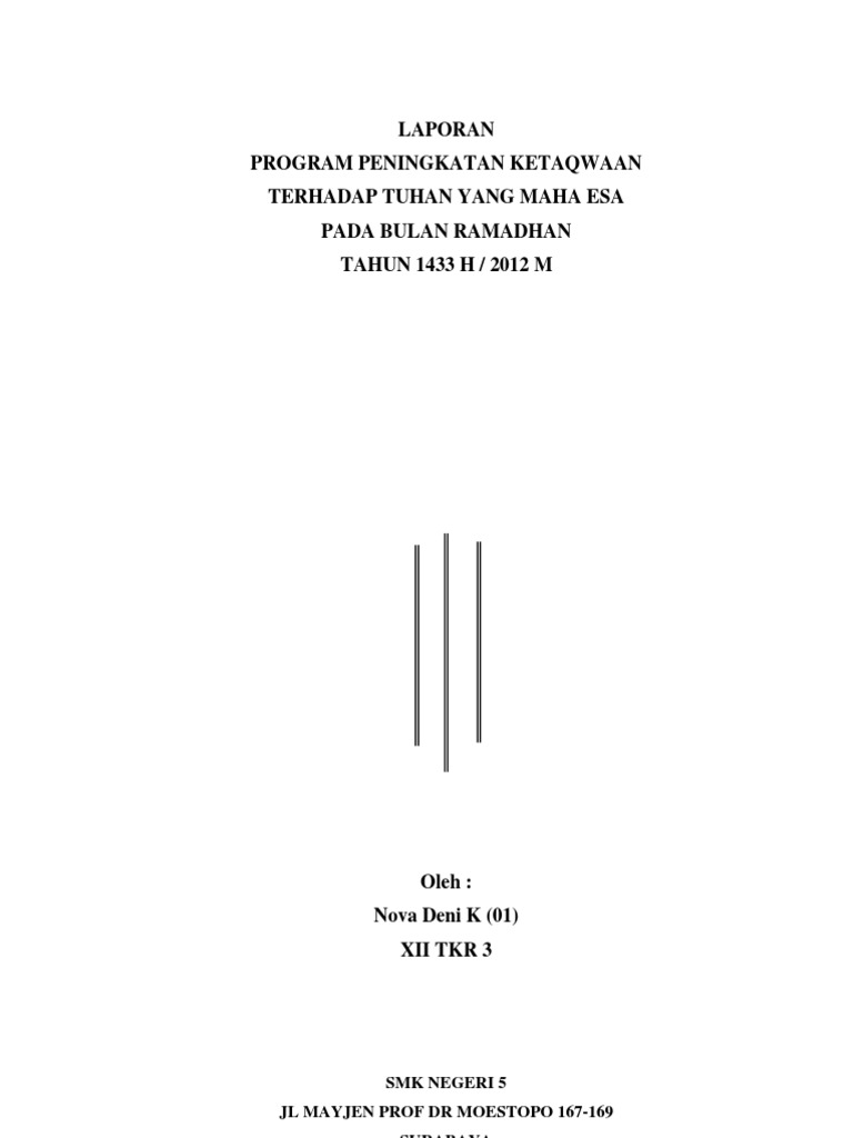 Contoh Program Kegiatan Ramadhan Di Sekolah | PDF