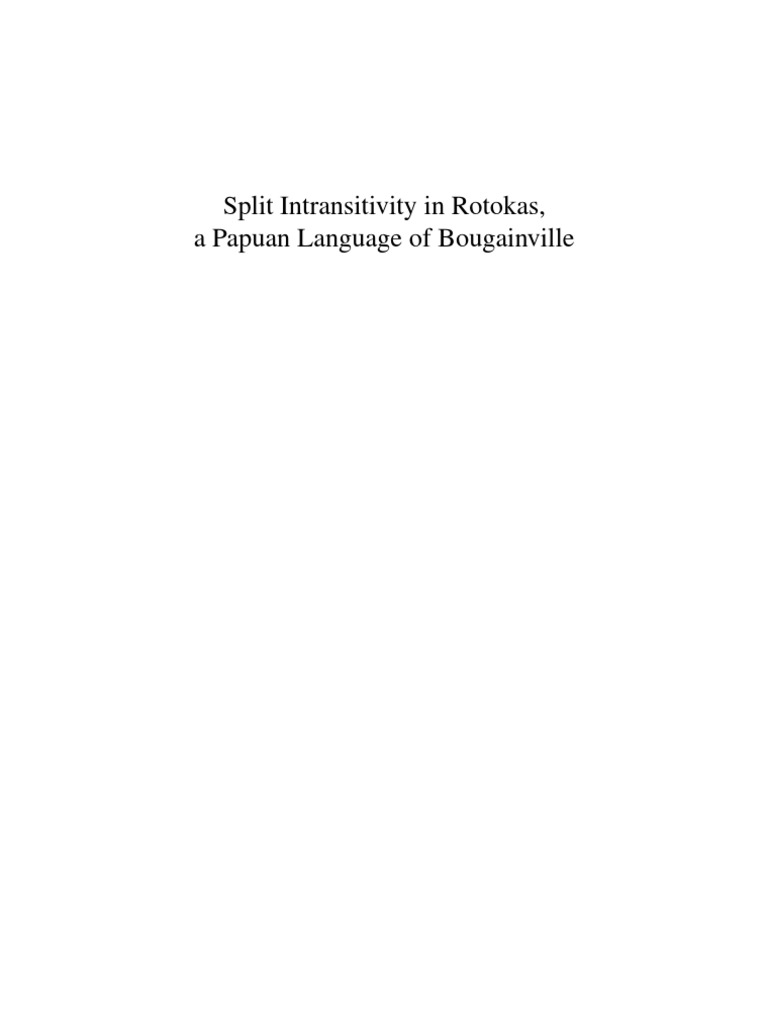 The Language of Rotokas, Papua New GUINEA | Download Free PDF ...
