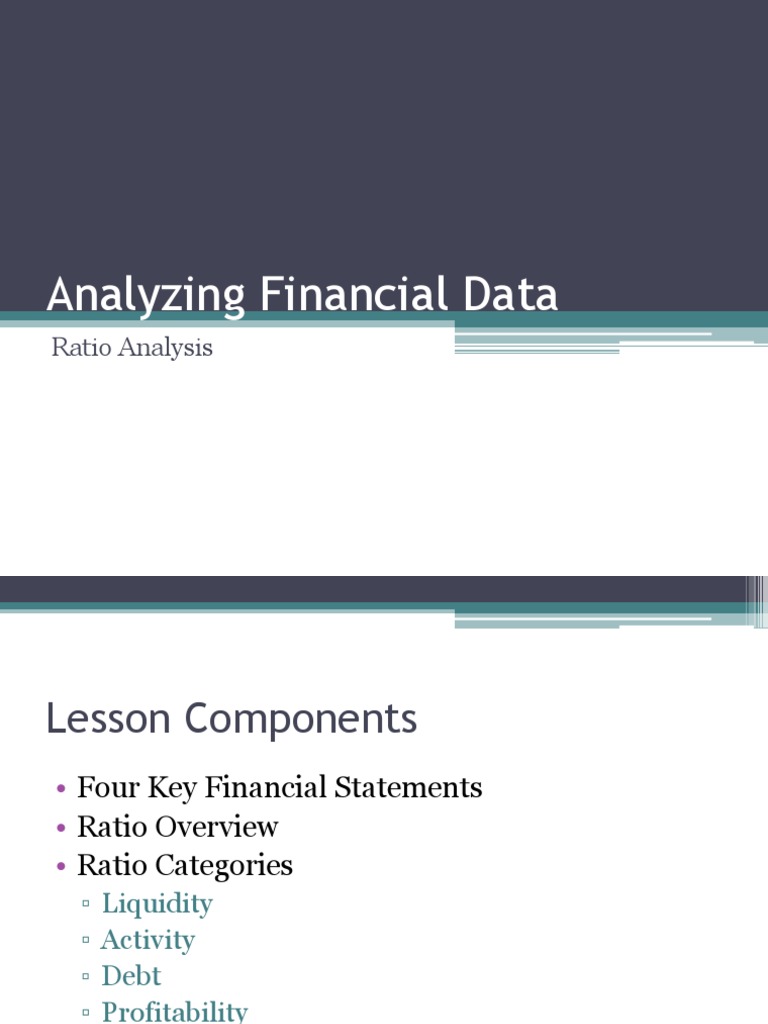 Analyzing Financial Data: Ratio Analysis | PDF | Market Liquidity ...
