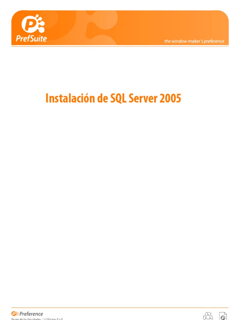 Instalación de SQL Server 2005 | PDF | Finanzas y dinero | Informática