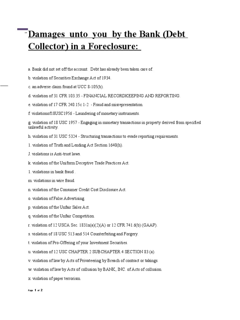Bank Damage | PDF | Collection Agency | Fraud