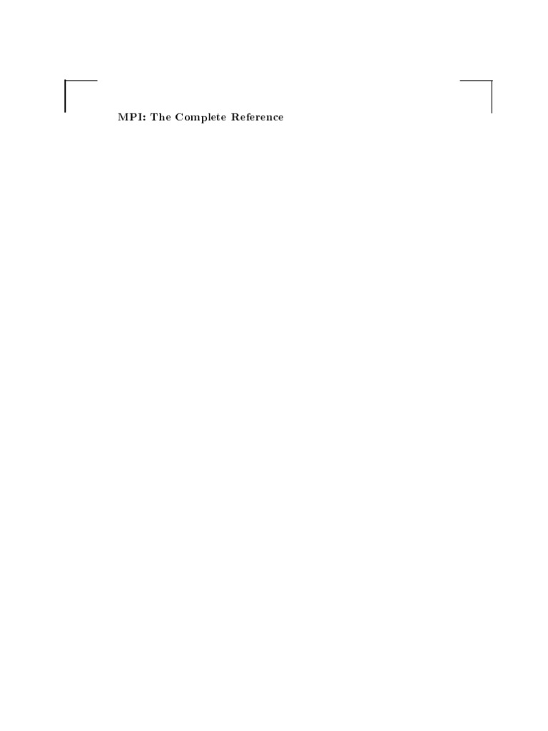 Mpi Book | PDF | Message Passing Interface | Parameter (Computer Programming)