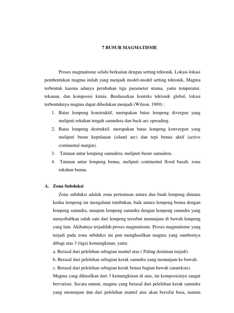7 Busur Magmatisme | PDF