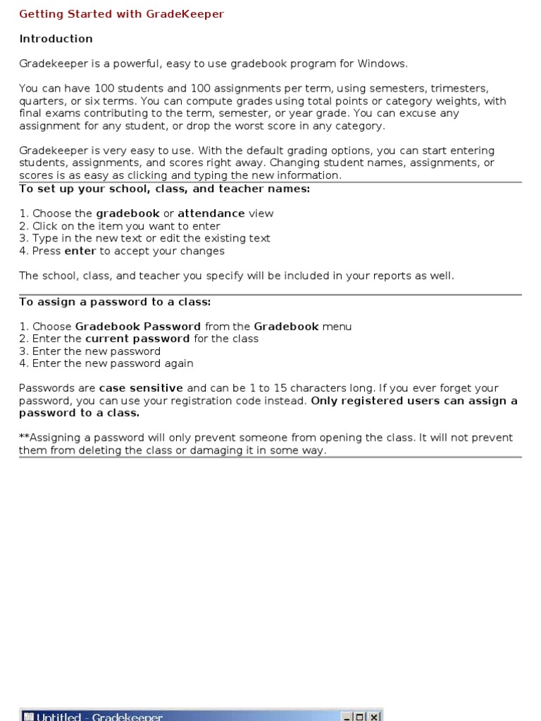 GradeKeeper Setup & Usage Guide | PDF | Web Page | World Wide Web