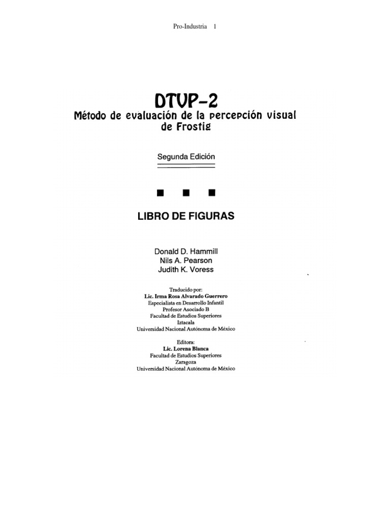 Test Frostig II-b - Libro de Figuras | PDF