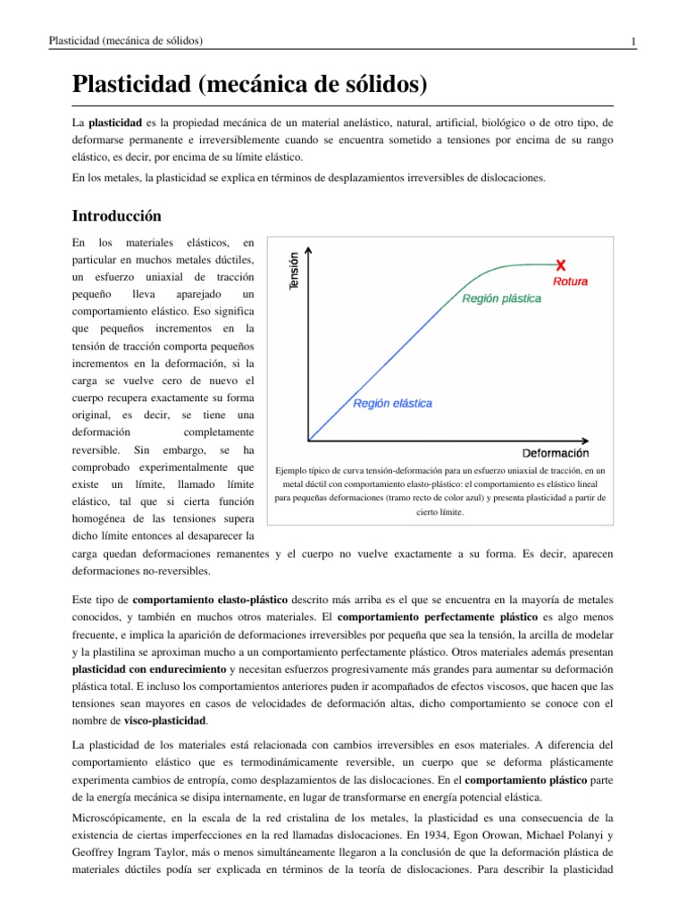 Plasticidad (Mecánica de Sólidos) | PDF | Plasticidad (Física ...
