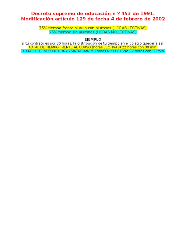 Carga Horaria Docente Pdf