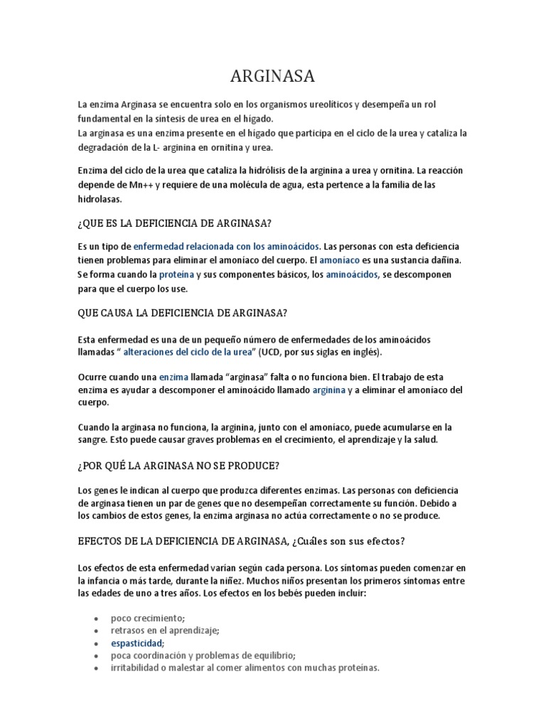ARGINASA | PDF | Dieta | Alimentos