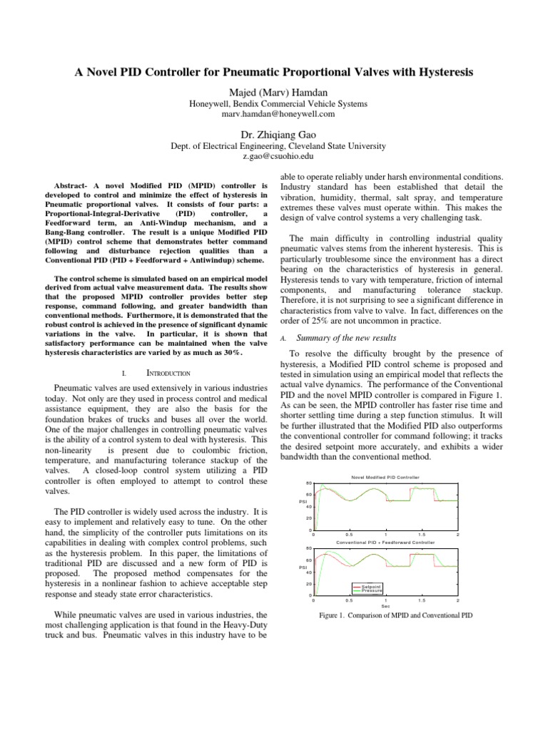 PID Controller For Pneumatic Proportional Valve | PDF | Control Theory ...