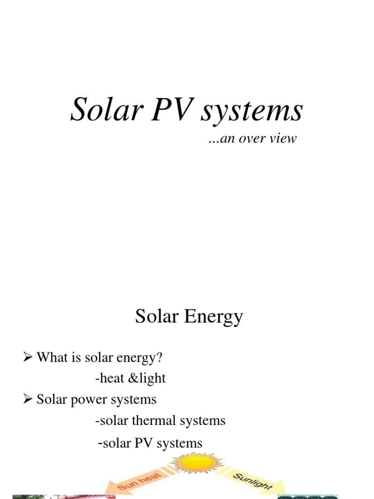 Solar PV Systems | PDF | Technology & Engineering