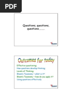 Bloom's Taxonomy: Levels of Questions | PDF