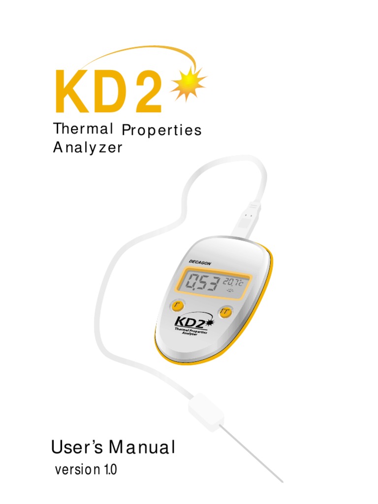 KD2 Manual PDF | PDF | Electrical Resistivity And Conductivity ...