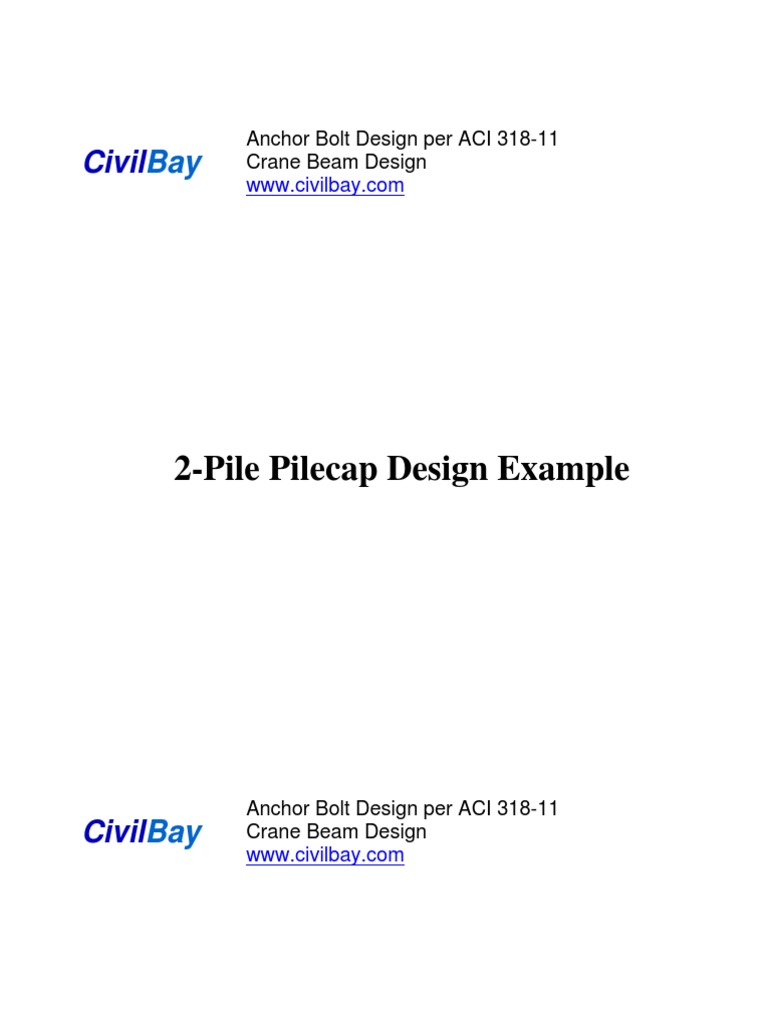 Pile Cap Design Examples | PDF | Deep Foundation | Screw