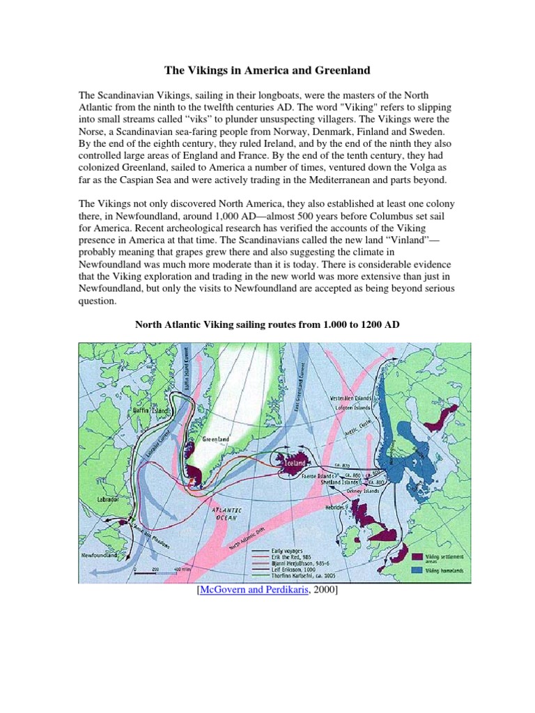 Viking Exploration of North America | PDF | Northwest Passage | Vikings