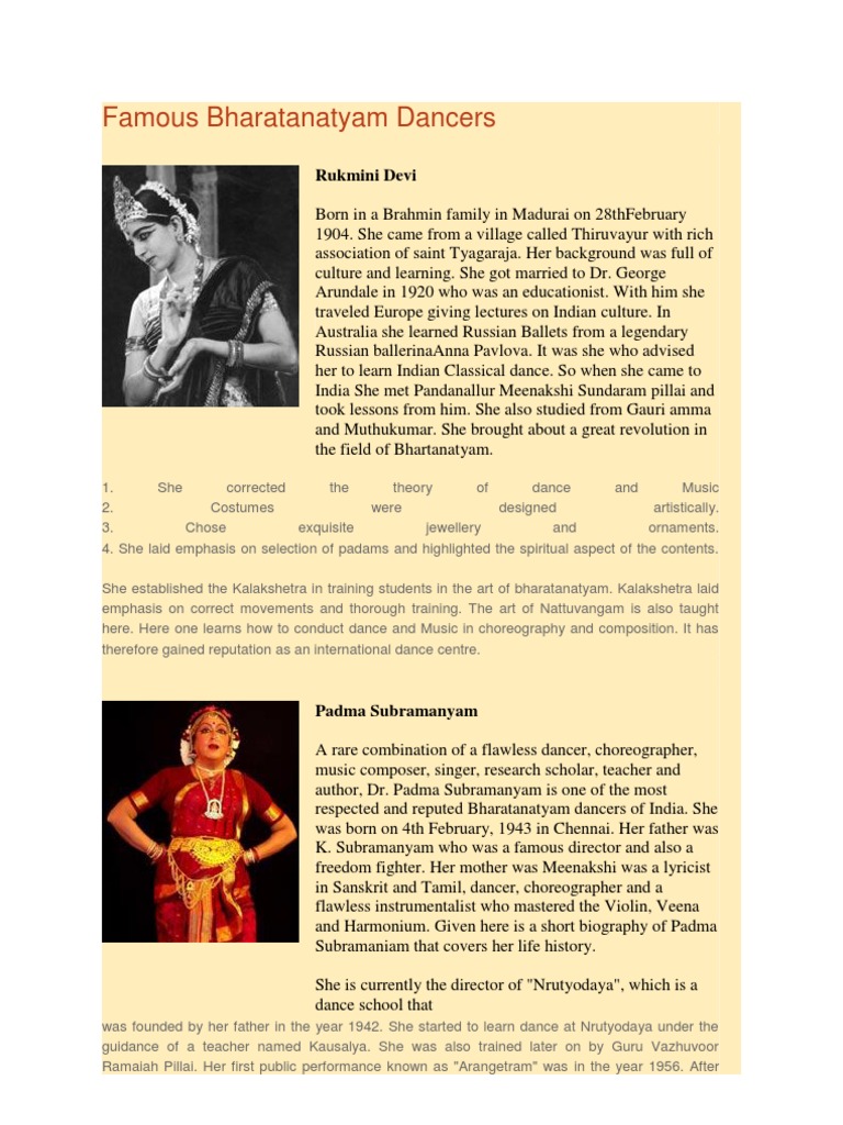 Bharatanatyam Dancers | PDF | Dances | Theatre