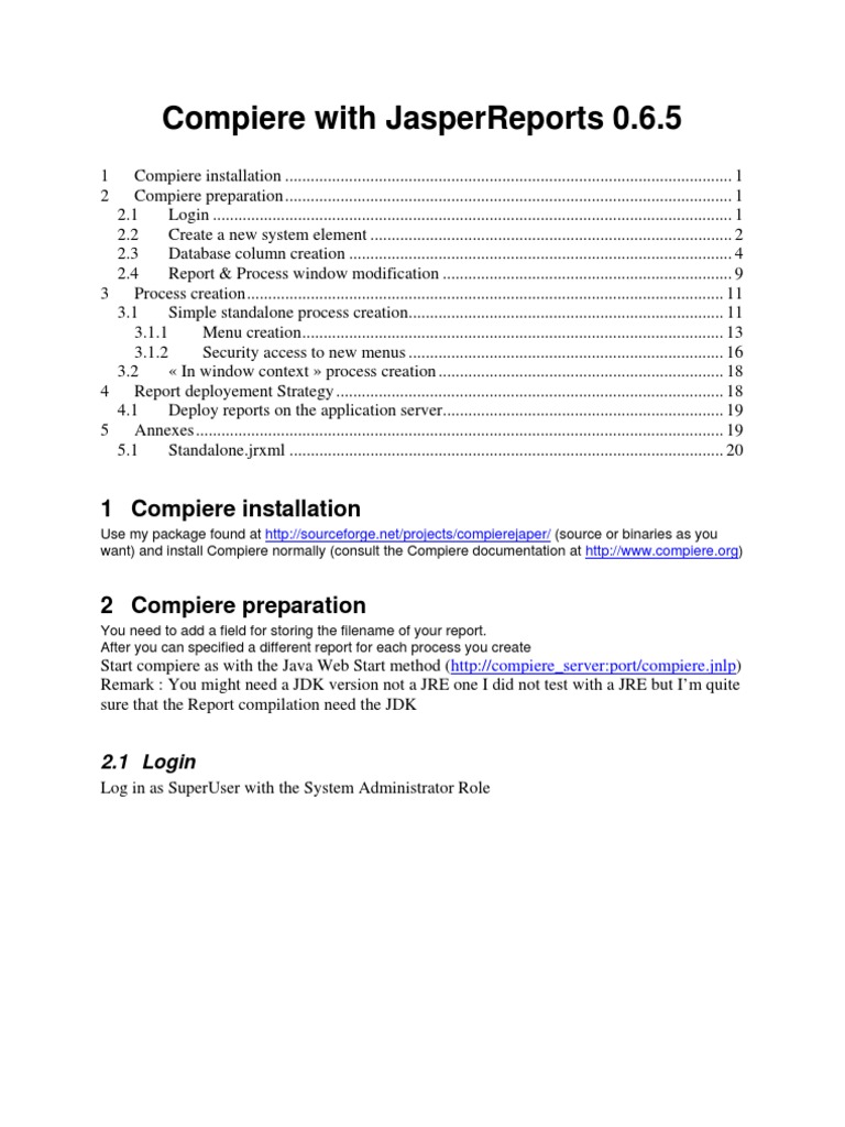 Compiere With JasperReports | PDF | Computing Platforms | Digital ...