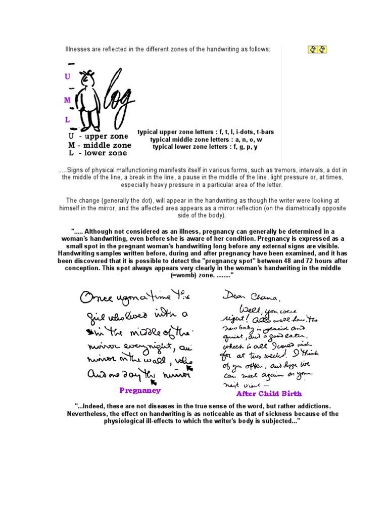 Illness in Graphology | PDF | Graphology | Pregnancy