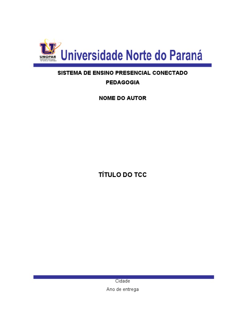 Boneco Passo A Passo de Estrutura Do TCC UNOPAR VIRTUAL | PDF