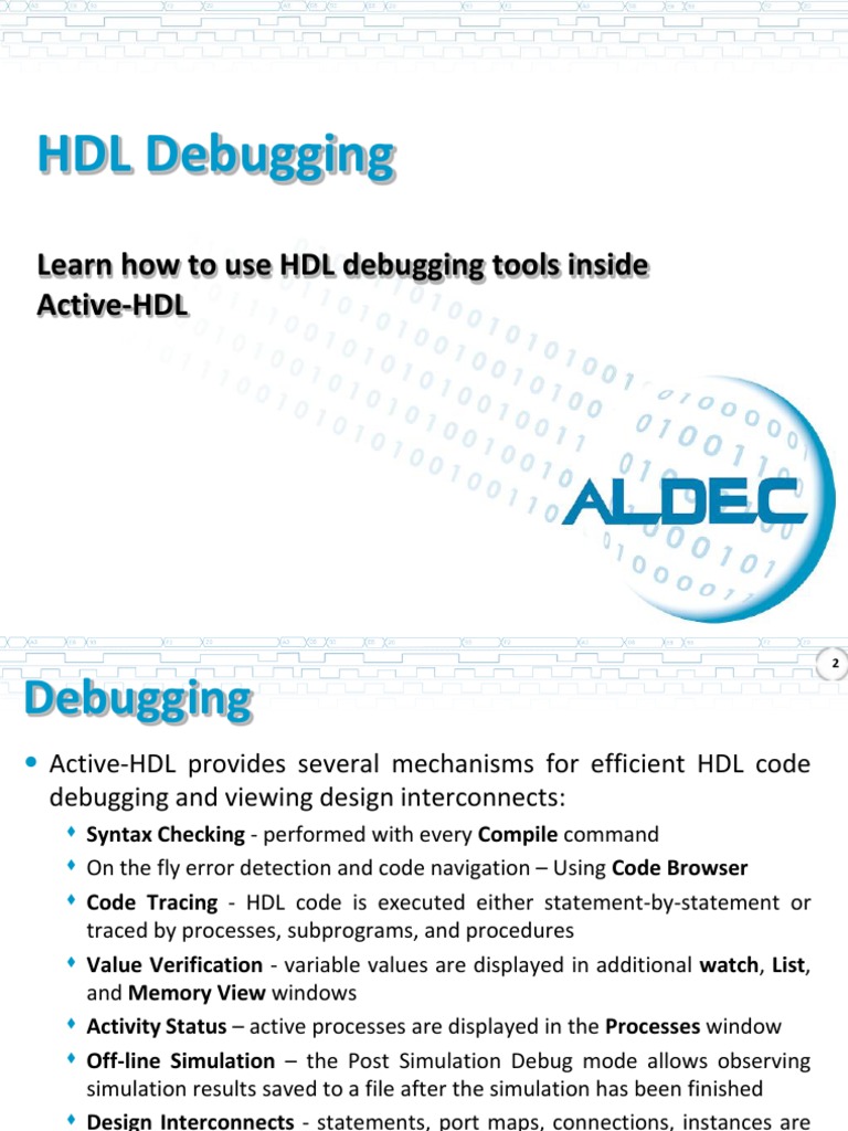 06 Hdl Debugging Pdf Subroutine Hardware Description Language 5644