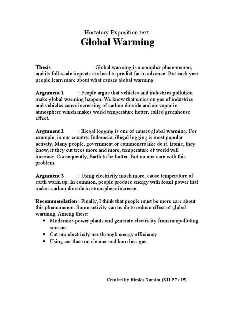 Hortatory Exposition Text 2 | PDF