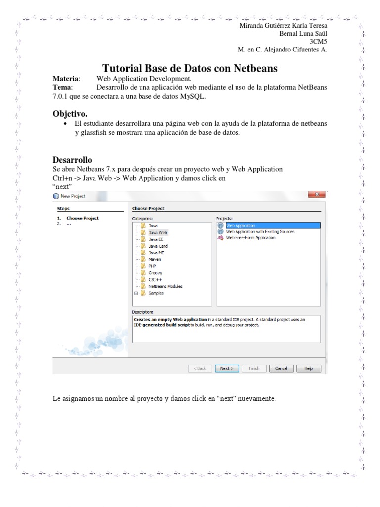 Tutorial Base de Datos Con Netbeans | PDF | Crecimiento personal y profesional | Computadoras
