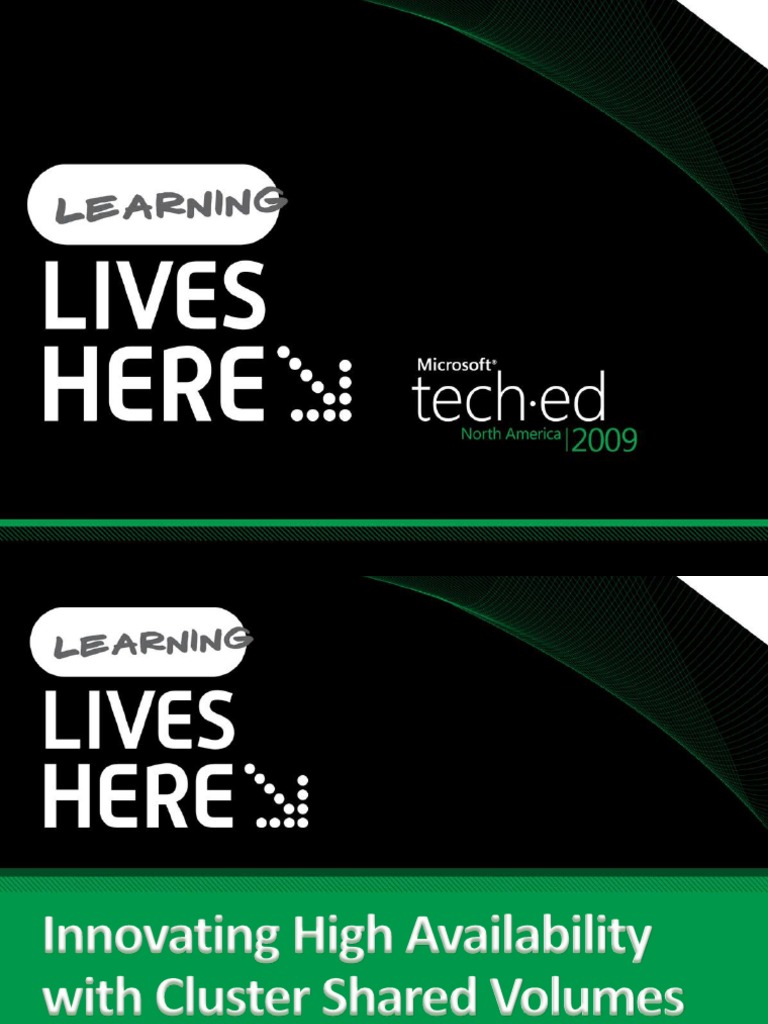 Innovating High Availability With Cluster Shared Volumes | PDF | Hyper V | Computer Cluster
