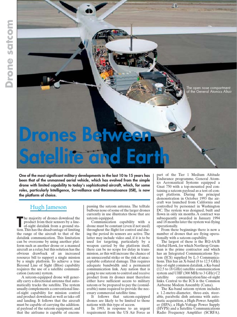 01 Drone Satcoms | PDF | Unmanned Aerial Vehicle | Communications Satellite