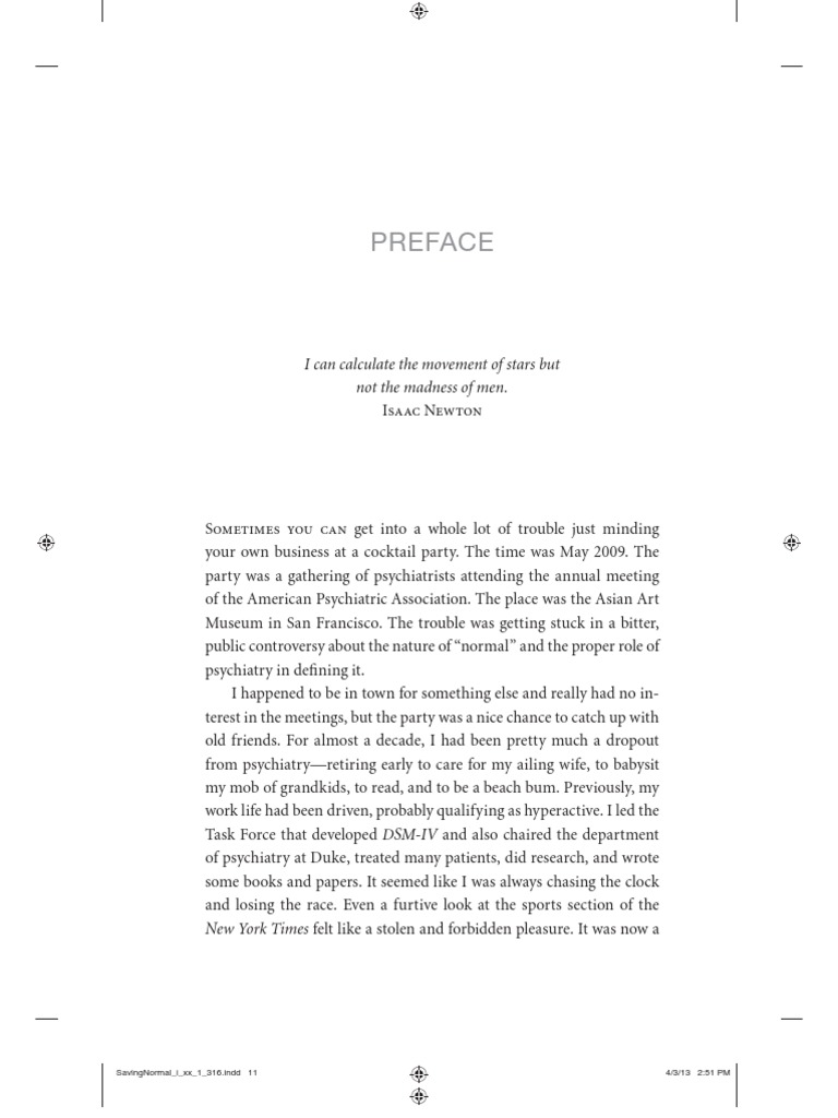 Excerpt from the book "Saving Normal: An Insider's Revolt Against Out ...