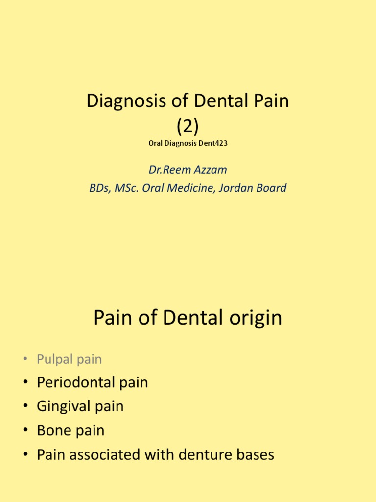 (9) Dental Pain II | Mouth | Dentistry