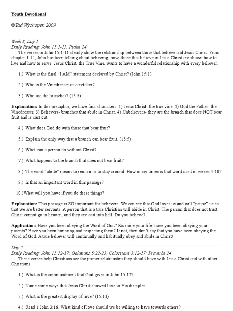 Gospel of John Bible Study - Week 8 | PDF | Gospel Of John | Disciple ...