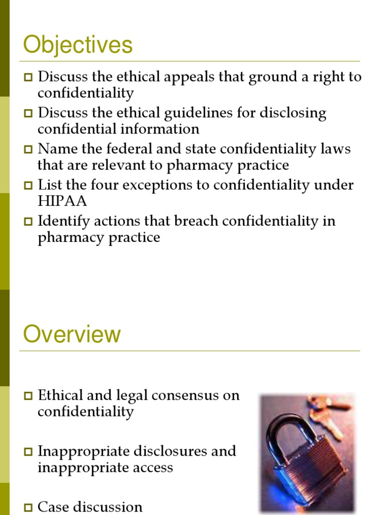 Pharmacy Confidentiality Guidelines | PDF | Confidentiality | Health ...