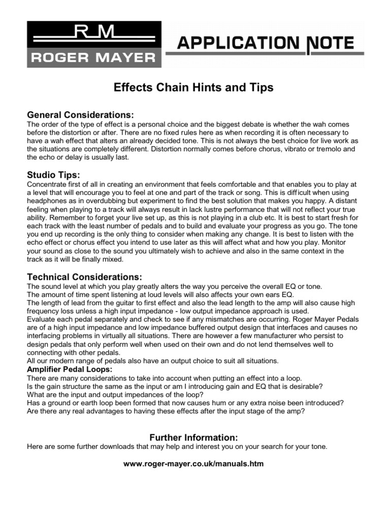 Effects Chain | Download Free PDF | Electrical Impedance | Pitch (Music)