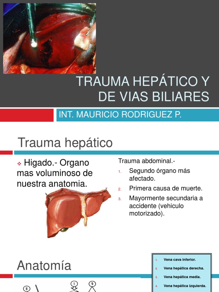 Trauma hepatico.pptx | Hígado | Lesión