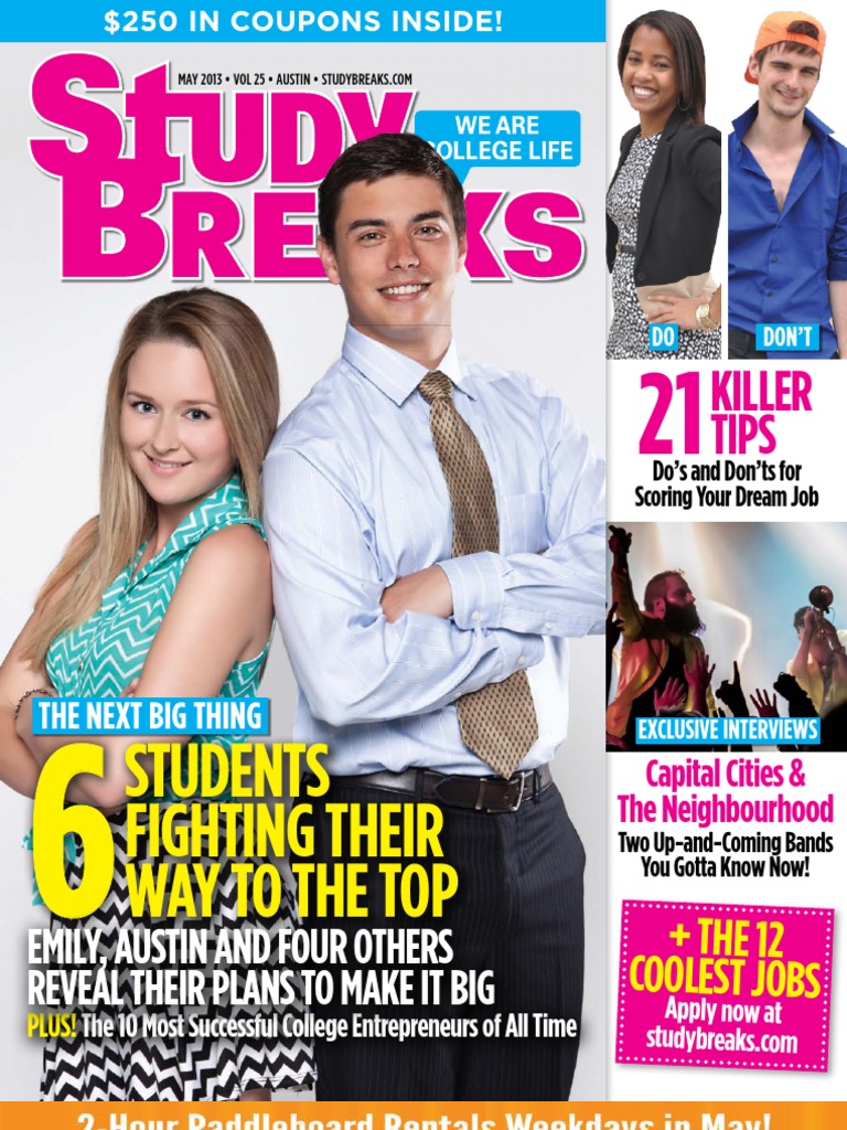 Study Breaks Magazine May 2013 Austin Pdf Drink Bar