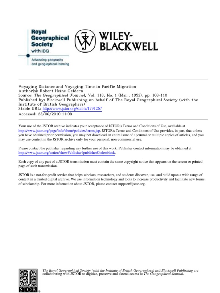 Heine-Geldern - 1952 - Voyaging Distance and Voyaging Time in Pacific ...