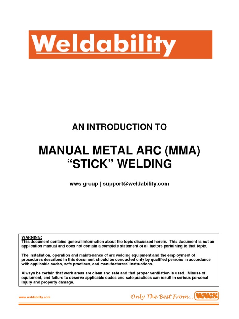 An Introduction to Manual Metal Arc (MMA) "Stick | PDF | Welding ...