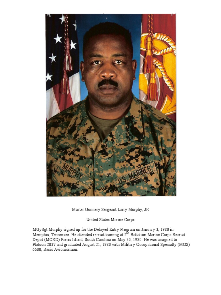 Master Gunnery Sergeant Larry Murphy | PDF | Staff Sergeant | United ...