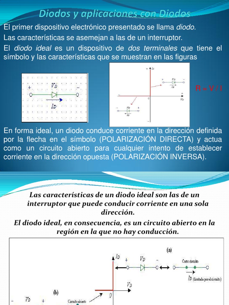 1 Diodos y Aplicaciones Con Diodos | PDF | Semiconductores | Diodo