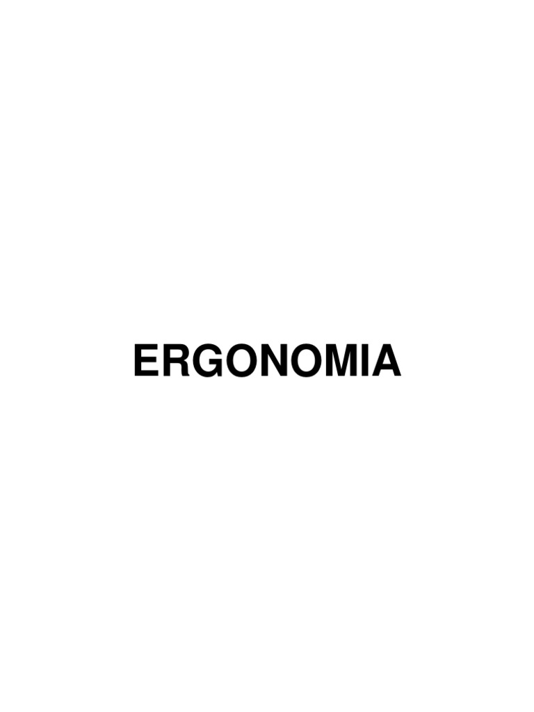 ERGONOMIA | PDF
