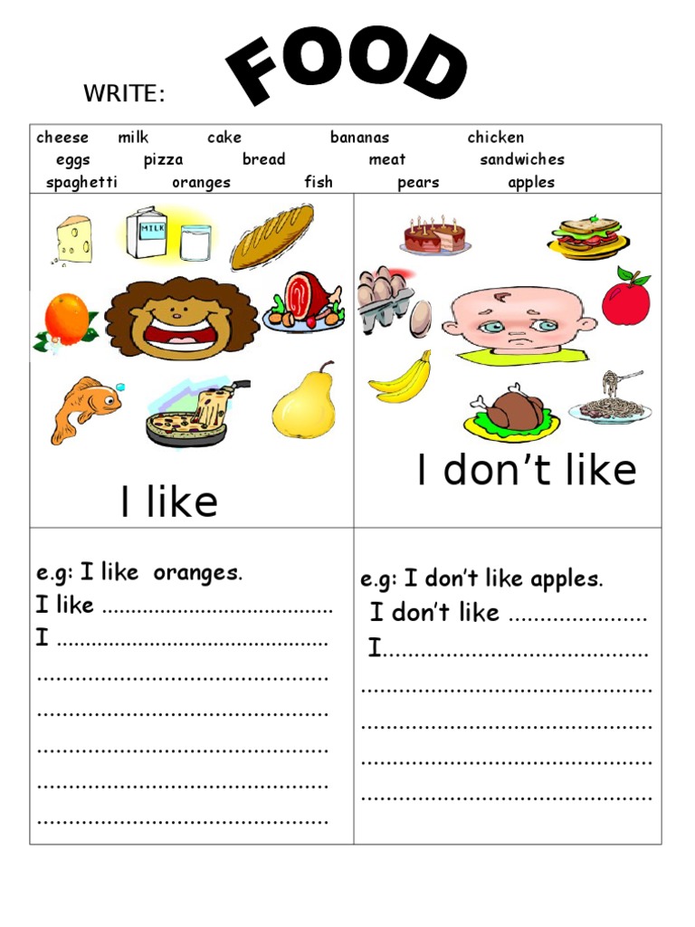 Food Preferences Worksheet | PDF
